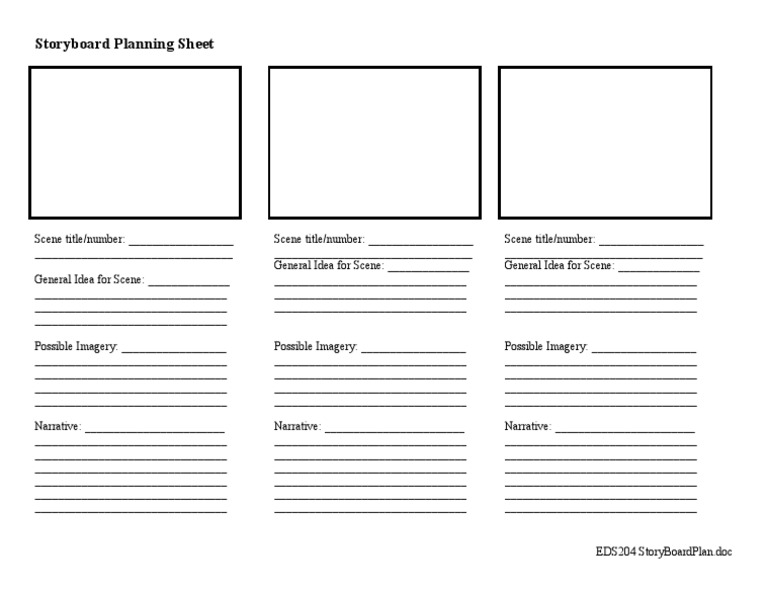 Storyboard Planning Template | PDF | Career & Growth | Computers
