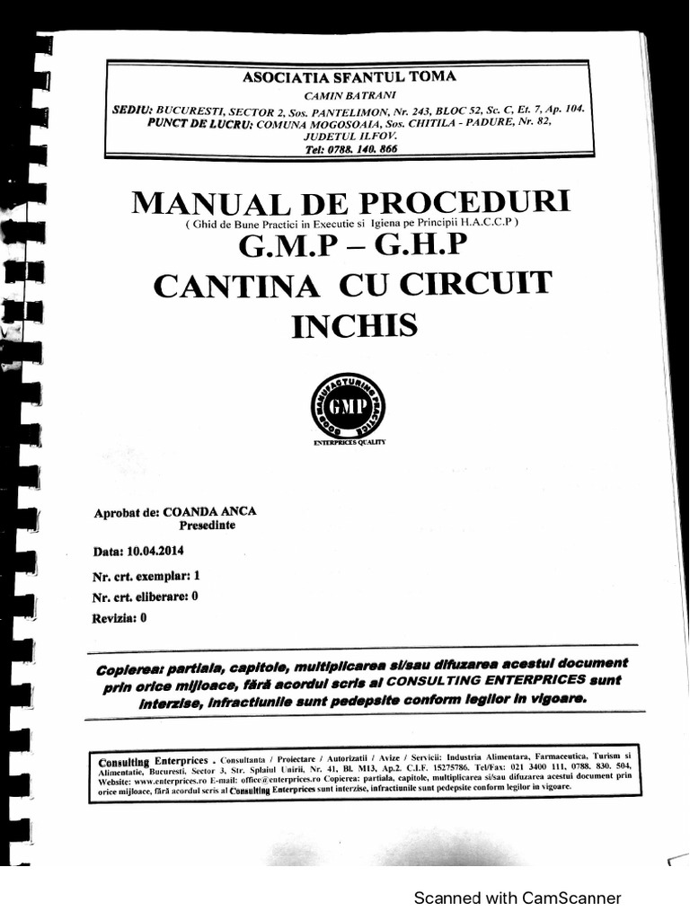 Manual de Proceduri | PDF