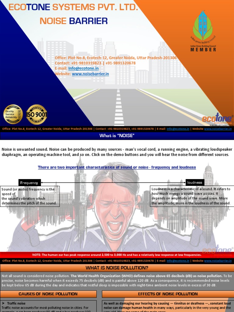 Noise Barrier - Ecotone Systems | PDF