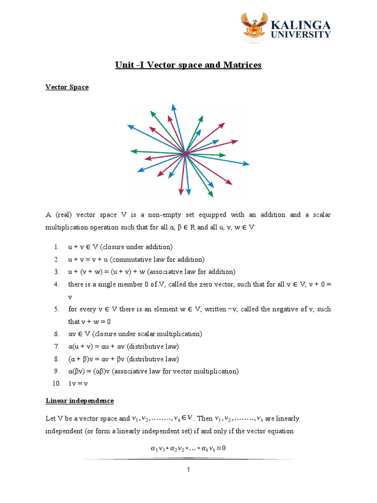 Mathematical Physics: Vector Spaces & Matrices | PDF