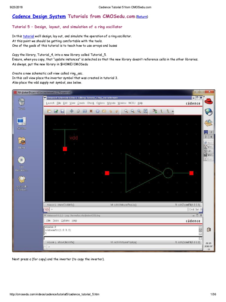 Cadence Tutorial 5 From CMOSedu | PDF