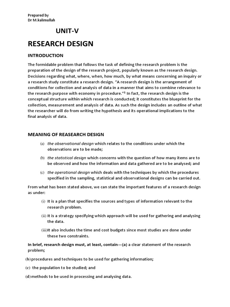 Research Design | PDF | Experiment | Hypothesis