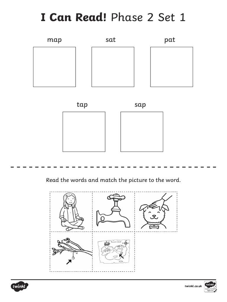 I Can Read Phase 2 Set 1 Words Activity Sheet | PDF