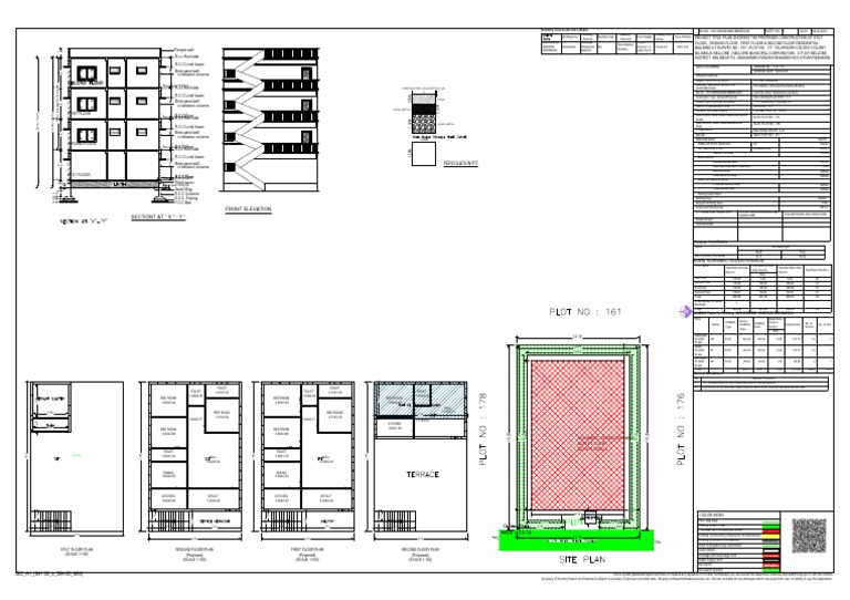 Sectiont at " X " - Y " Front Elevation: ISO - A1 - (841.00 - X - 594.00 - MM) | PDF | Civil ...