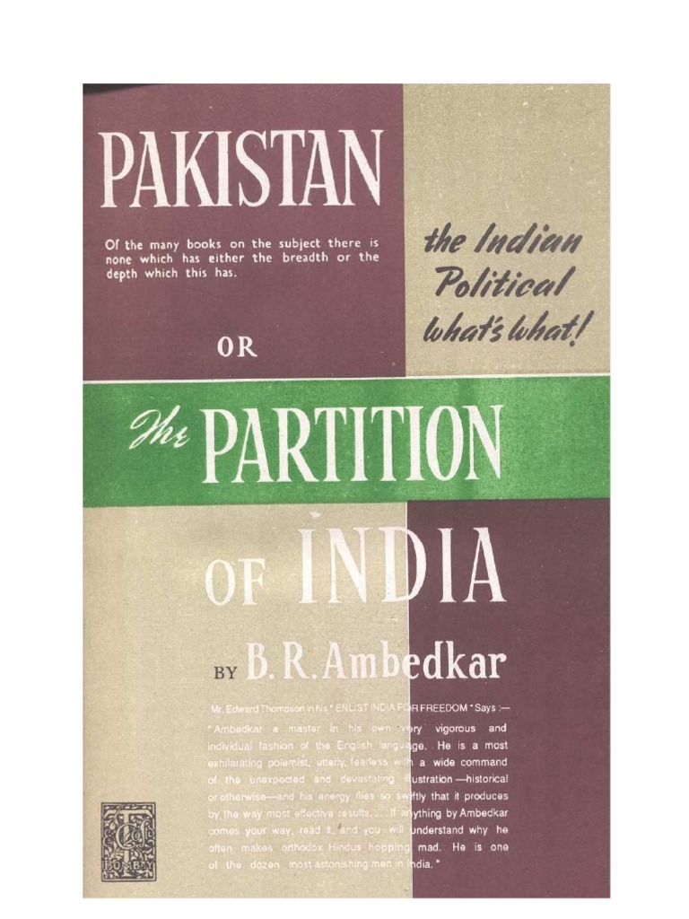 Pakistan or The Partition of India DR B R Ambedhkar | PDF