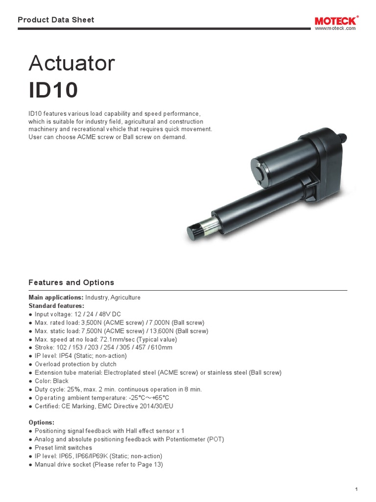 ID10 Data Sheet | PDF