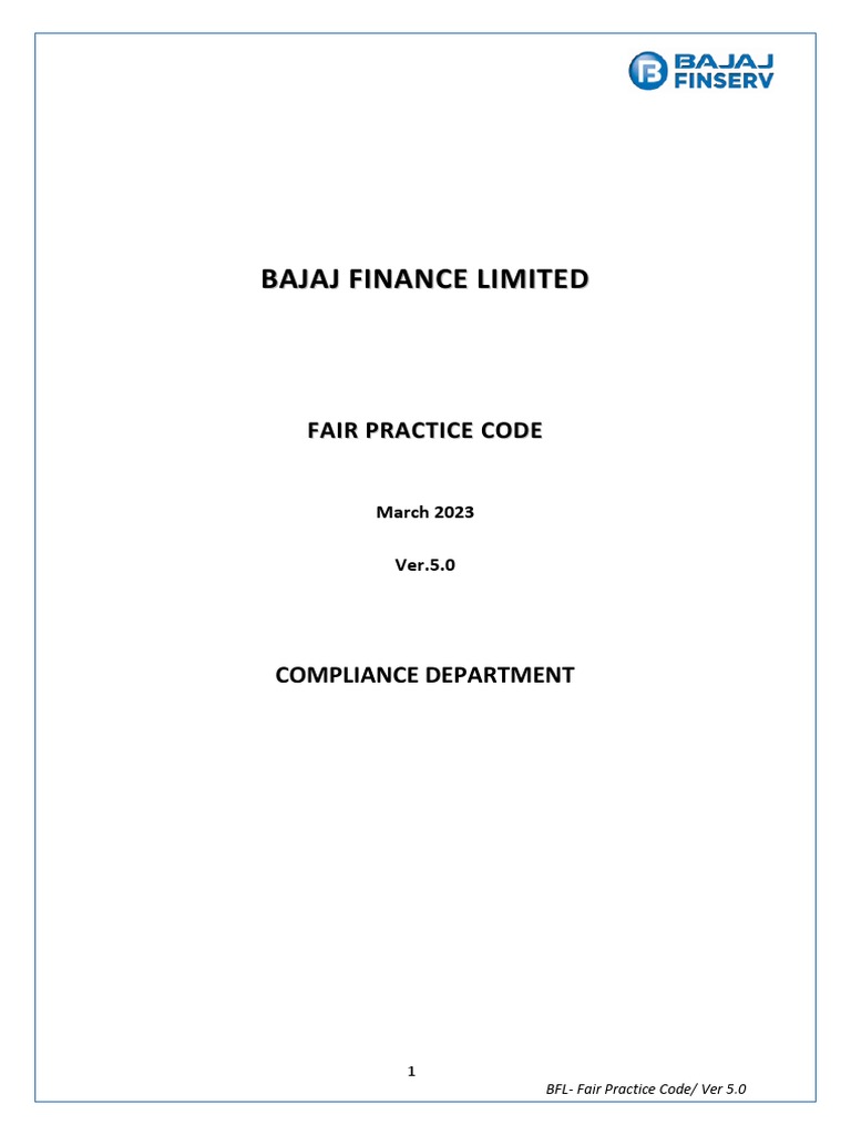 Fair Practice Codepdf | PDF | Loans | Reserve Bank Of India