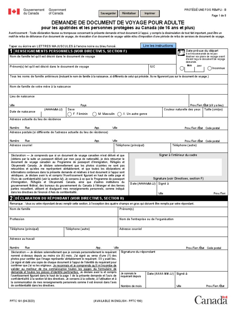 PPTC 191 | Download Free PDF | Passeport | Canada