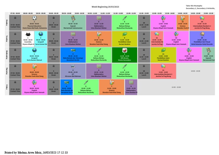 Timetable 2 | PDF