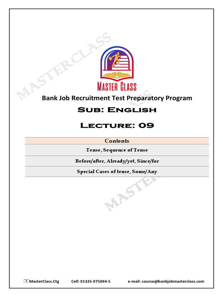 Lec 09 Pdf Grammatical Tense Linguistics 