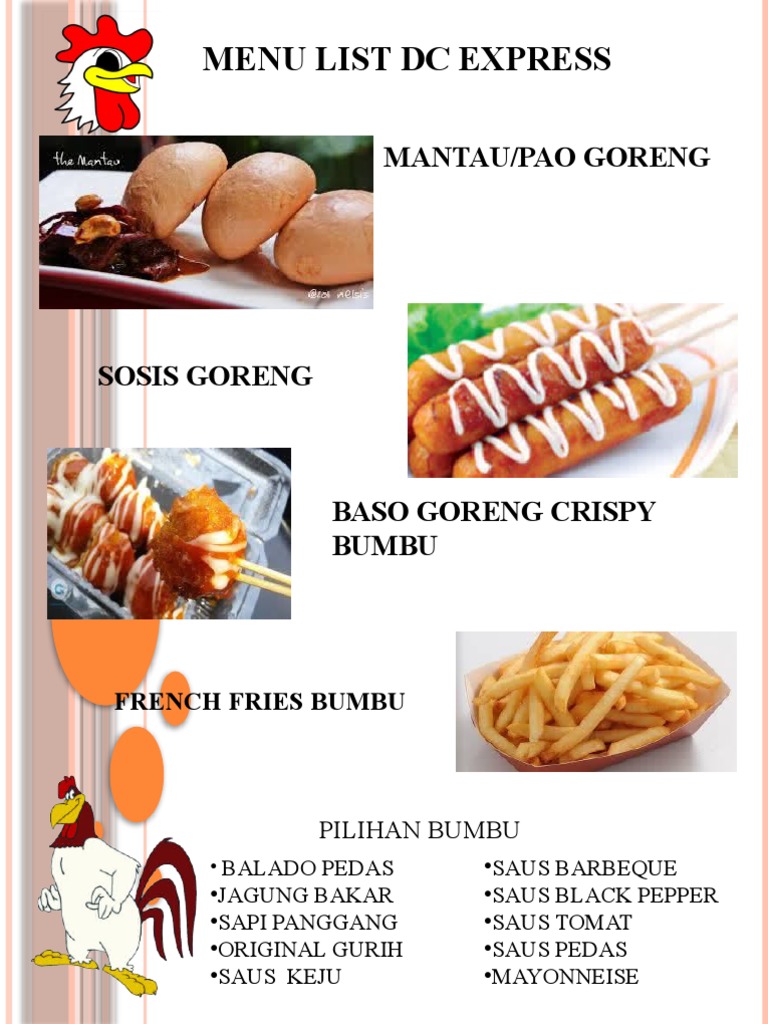 Menu List DC Express New | PDF