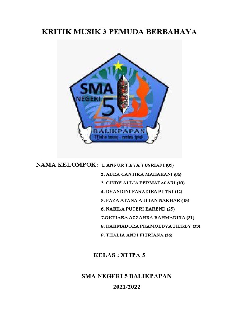Kritik Musik 3 Pemuda Berbahaya | PDF