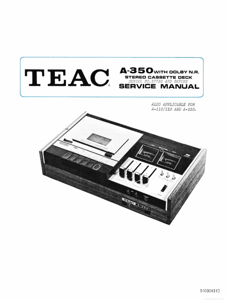 Teac A-110 A-120 A-330 A-350 SM | PDF