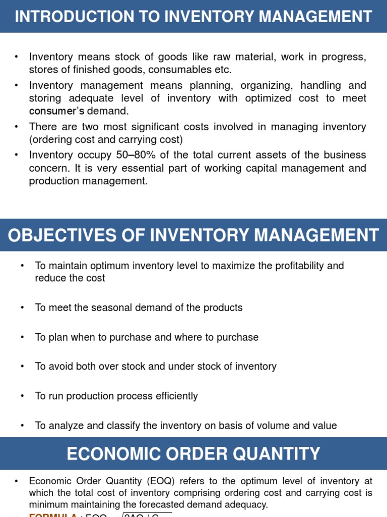 Introduction To Inventory Management | PDF