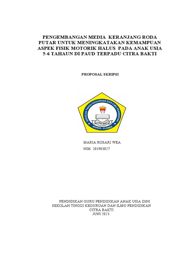 Maria Rosari Wea Revisi Proposal Skipsi | PDF
