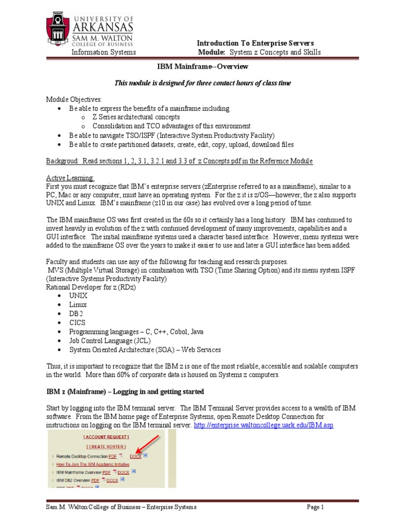 IBM Mainframe Operational Basicsa | PDF | Computing | Operating System ...
