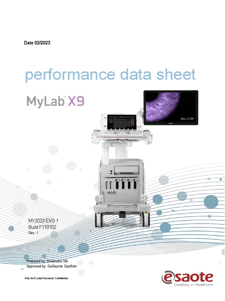 Esaote MLX9 Performance Datasheet MY2023 EVO 1 | PDF
