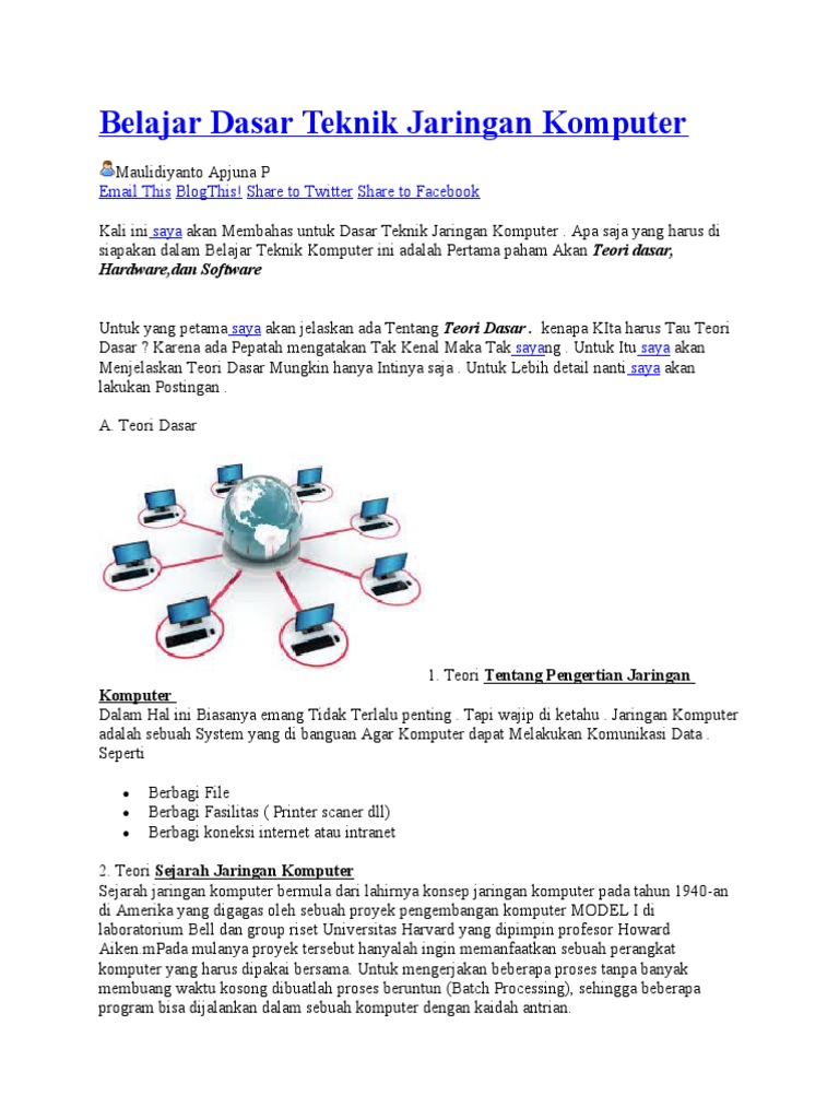 Belajar Dasar Teknik Jaringan Komputer | PDF | Teknologi & Rekayasa