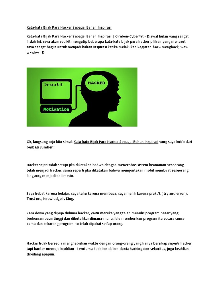 Kata Bijak Hacker | PDF