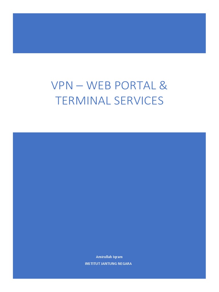 VPN User Guide | PDF | World Wide Web | Internet & Web