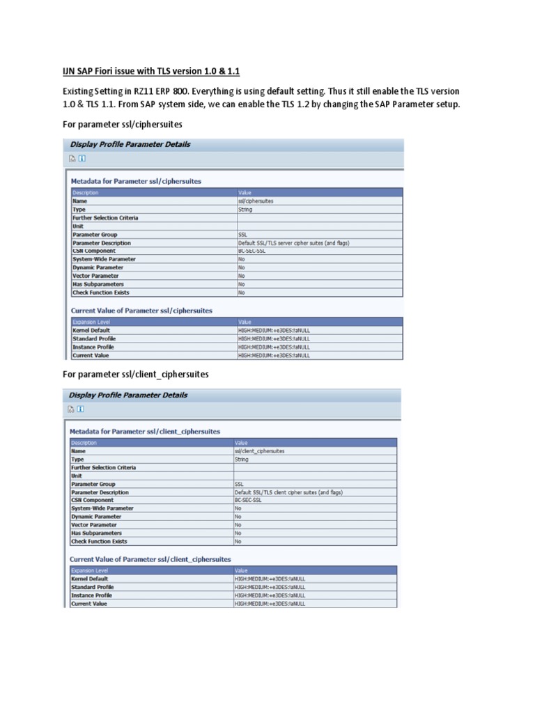 Sap Fiori Issue With Tls Version 1 Pdf