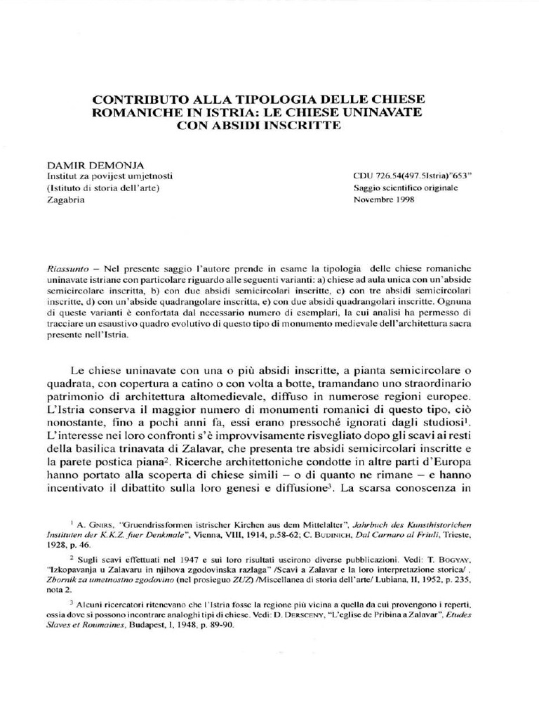 Damir-Demonja-Contributo Alla Tipologia Delle Chiese Romaniche in ...