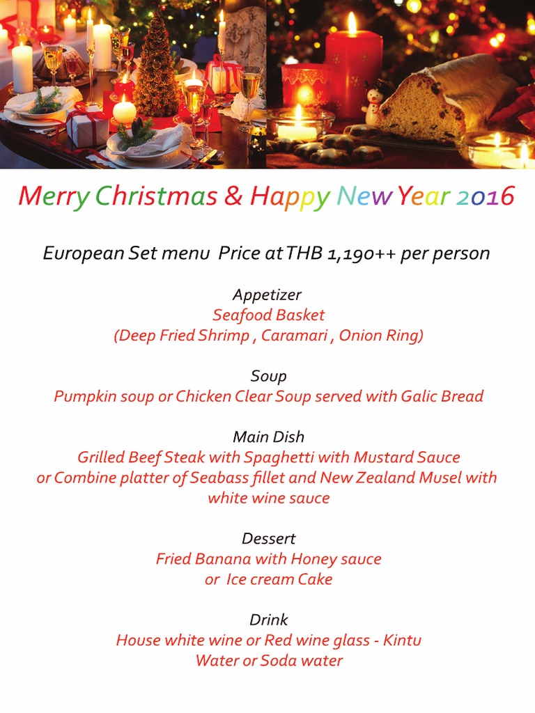 European Set Menu: THB 1,190++ | PDF
