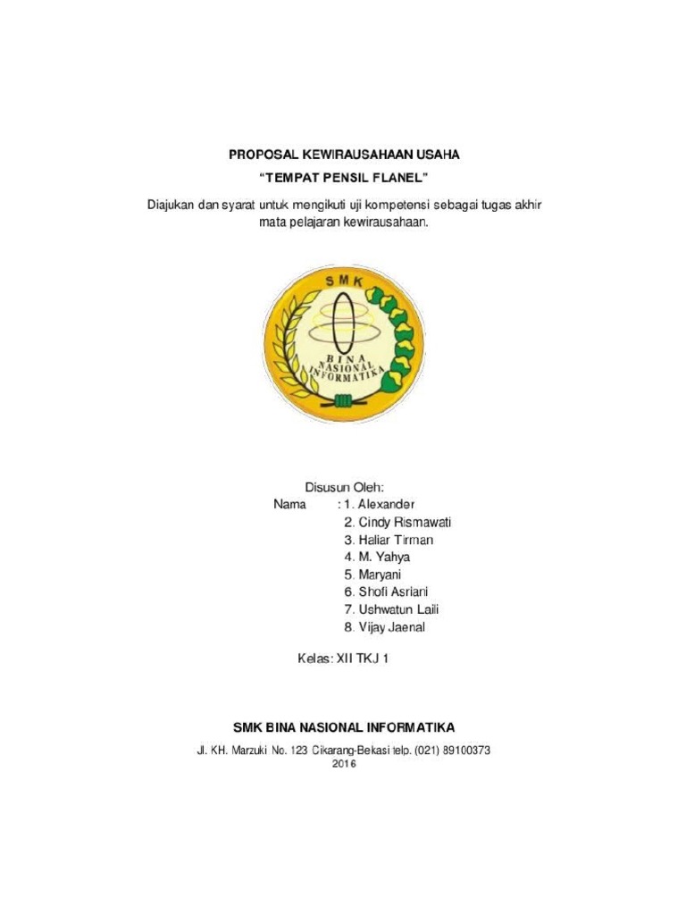 Contoh Proposal PKWU Kls XII | PDF