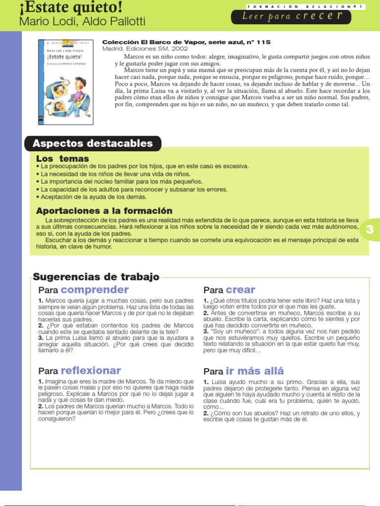 Estate Quieto | PDF | Libros para adolescentes | Ficción general