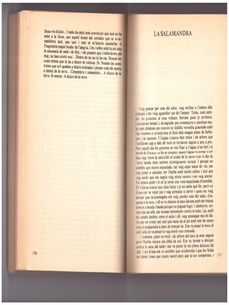 La Salamandra (Mercè Rodoreda) | PDF