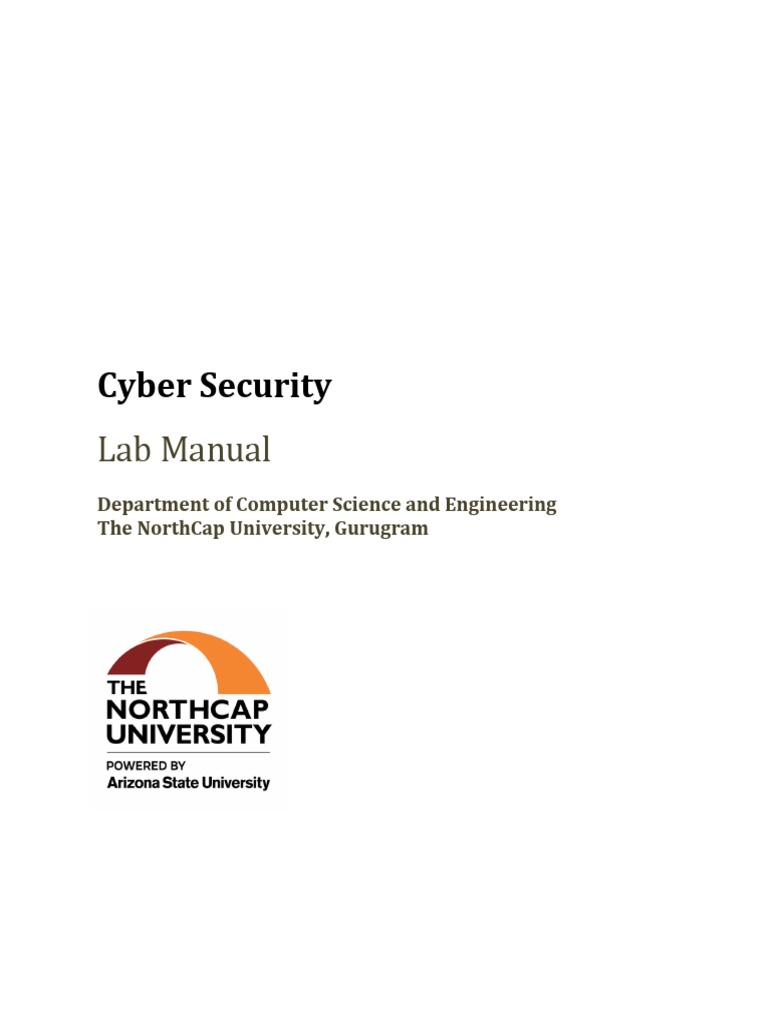 Cyber Security Lab Manual - UPDATED-2 | PDF | Computer Network ... Cyber Security Lab Manual - UPDATED-2 | PDF | Computer Network ...