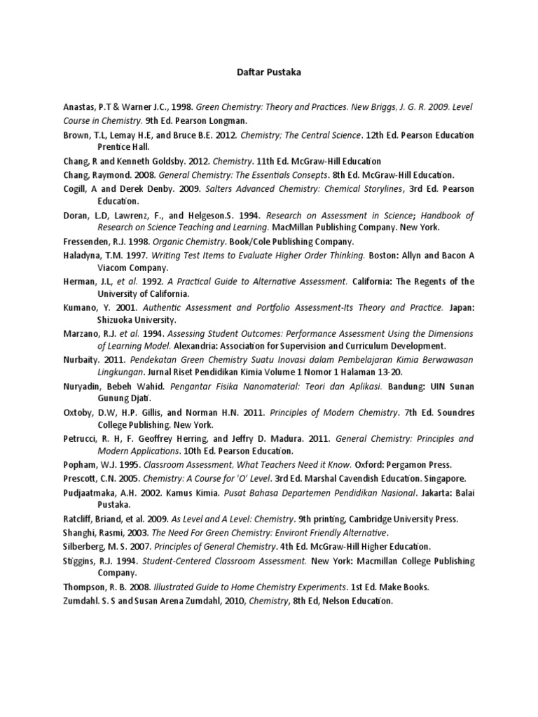 Daftar Pustaka Download Free Pdf Physical Sciences Chemistry