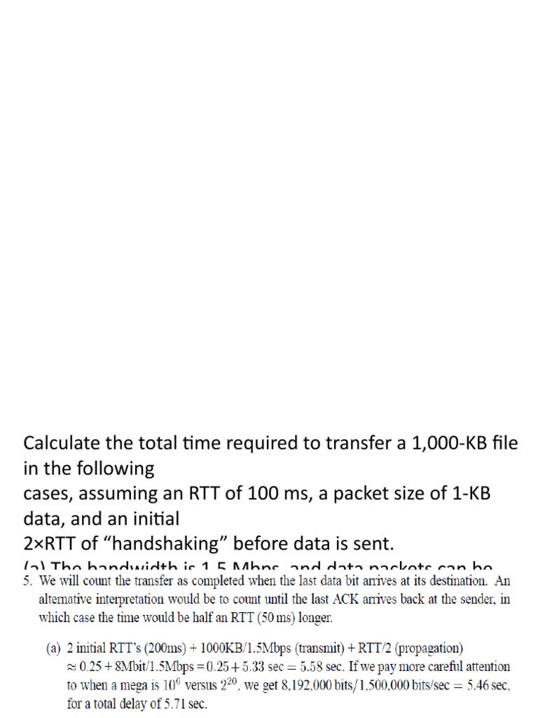 Delay Numericals | PDF | Network Packet | Bit Rate
