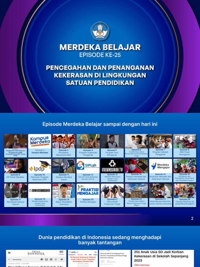 Paparan Mendikbudristek Dalam Merdeka Belajar Episode 25 - Pencegahan Dan Penanganan Kekerasan ...