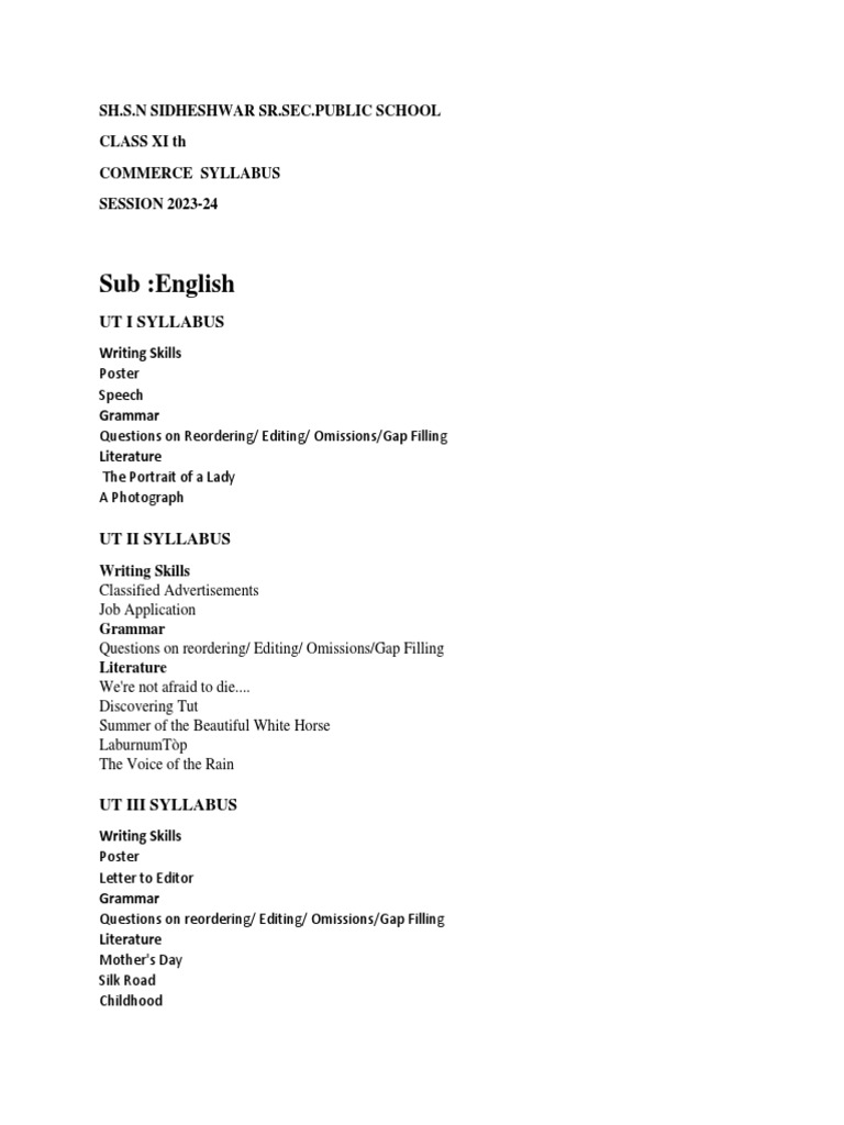 Commerce 11th Syllabus Suman | PDF | Accounting | Microeconomics
