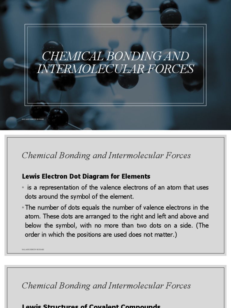 Chemical Bonding and Intermolecular Forces | PDF