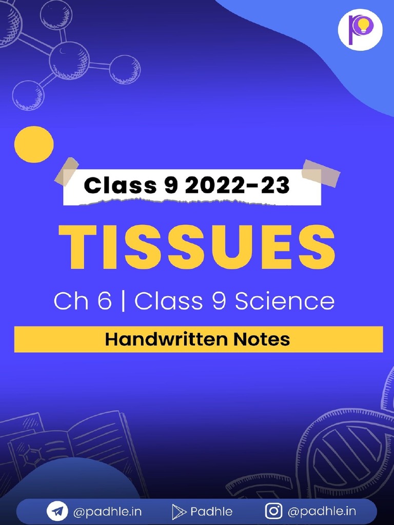 Padhle - Tissues - Class 9 Science Handwritten Notes | PDF