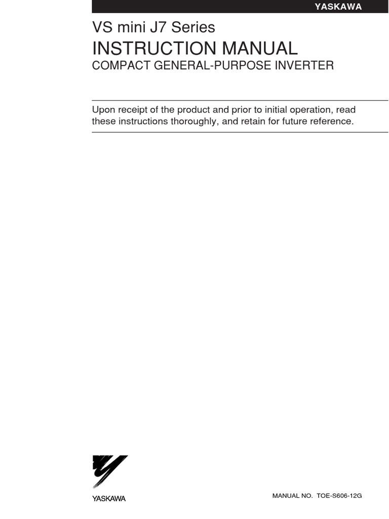 Yaskawa Mini Varispeed | PDF
