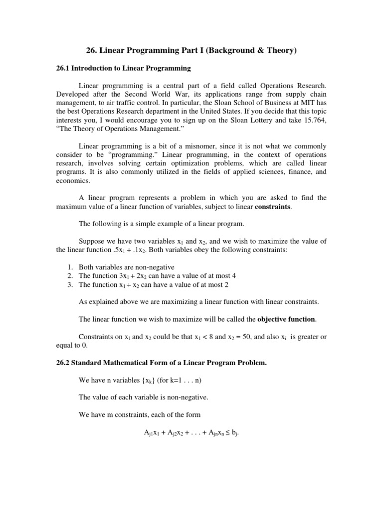 Linear Progm Pdf Linear Programming Vertex Geometry 