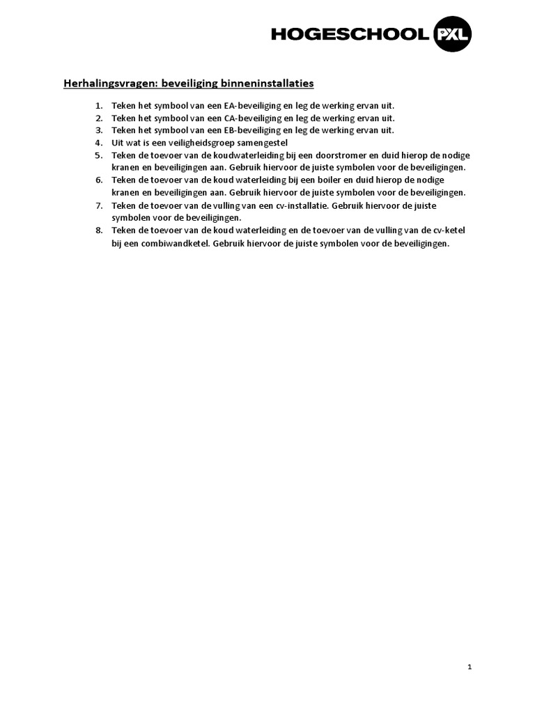 Beveiliging Binneninstallaties | PDF