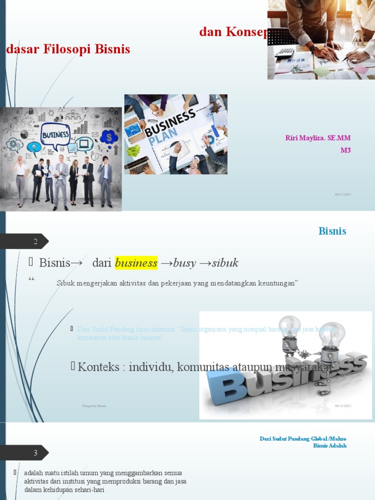 Bab1 Filosopi Dan Konsep Dasar Bisnis | PDF