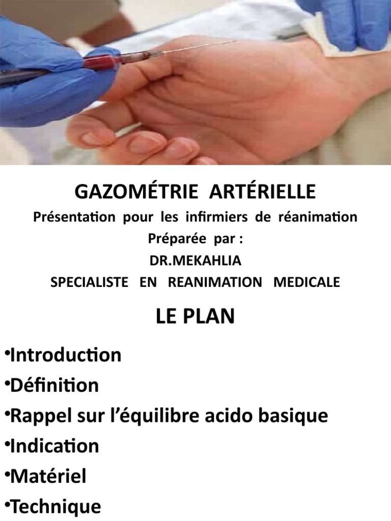 gazometrie arterielle | PDF | Ph | Hypoxie