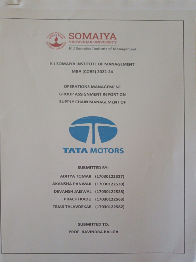 Tata Motors | PDF | Car | Supply Chain