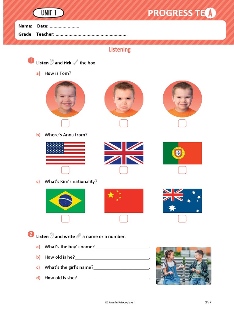 (7.1.1) Start - The - Magic3 - DP - (ASSESSMENT - Progress Test U1 - A ...