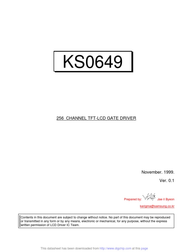 KS0649 | PDF | Power Supply | Logic Gate