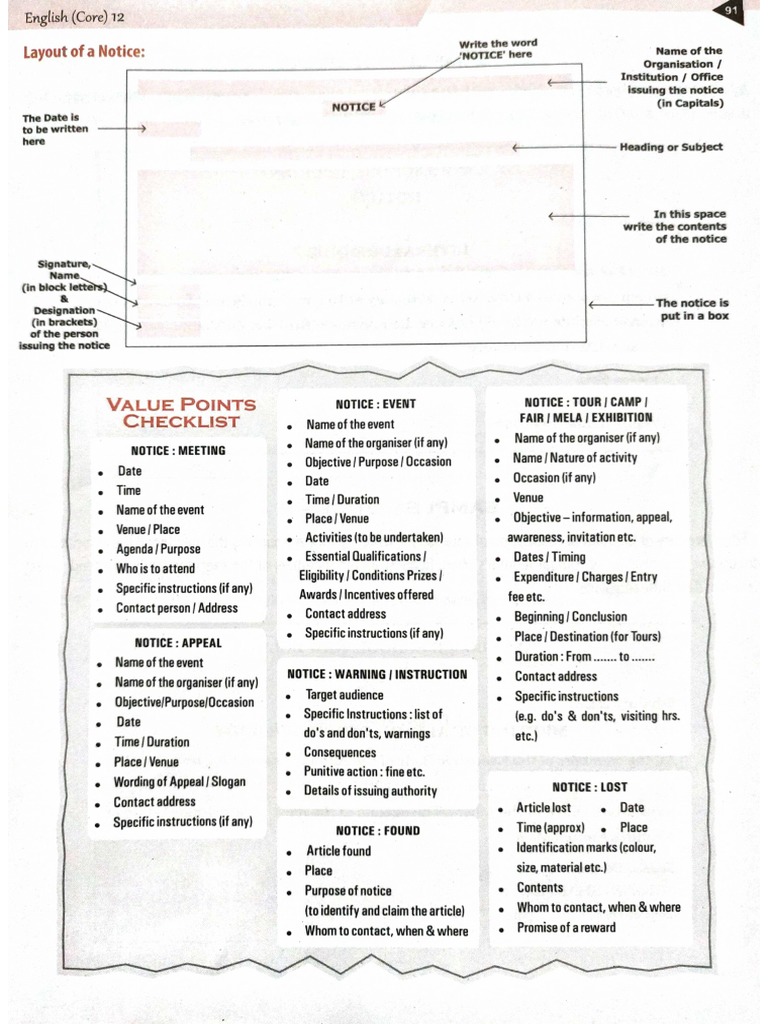 Notice Writing | PDF