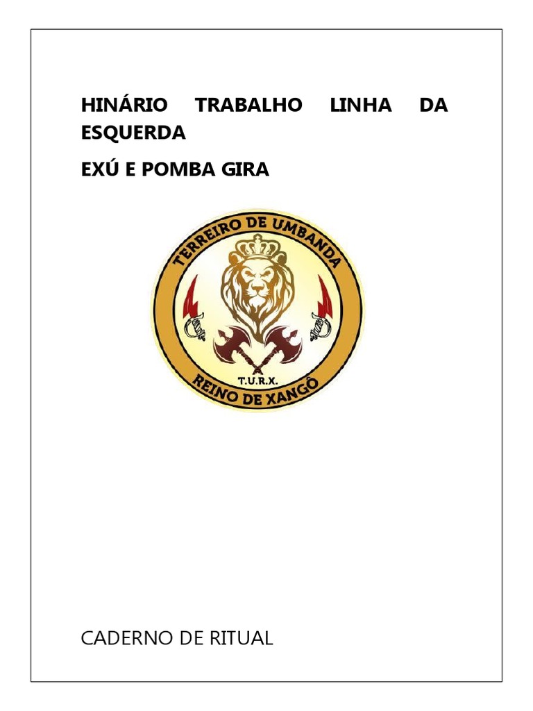 Hinário Trabalho Linha Da Esquerda | PDF | Crença e doutrina religiosa ...