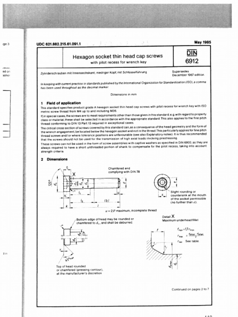 DIN 6912 | PDF