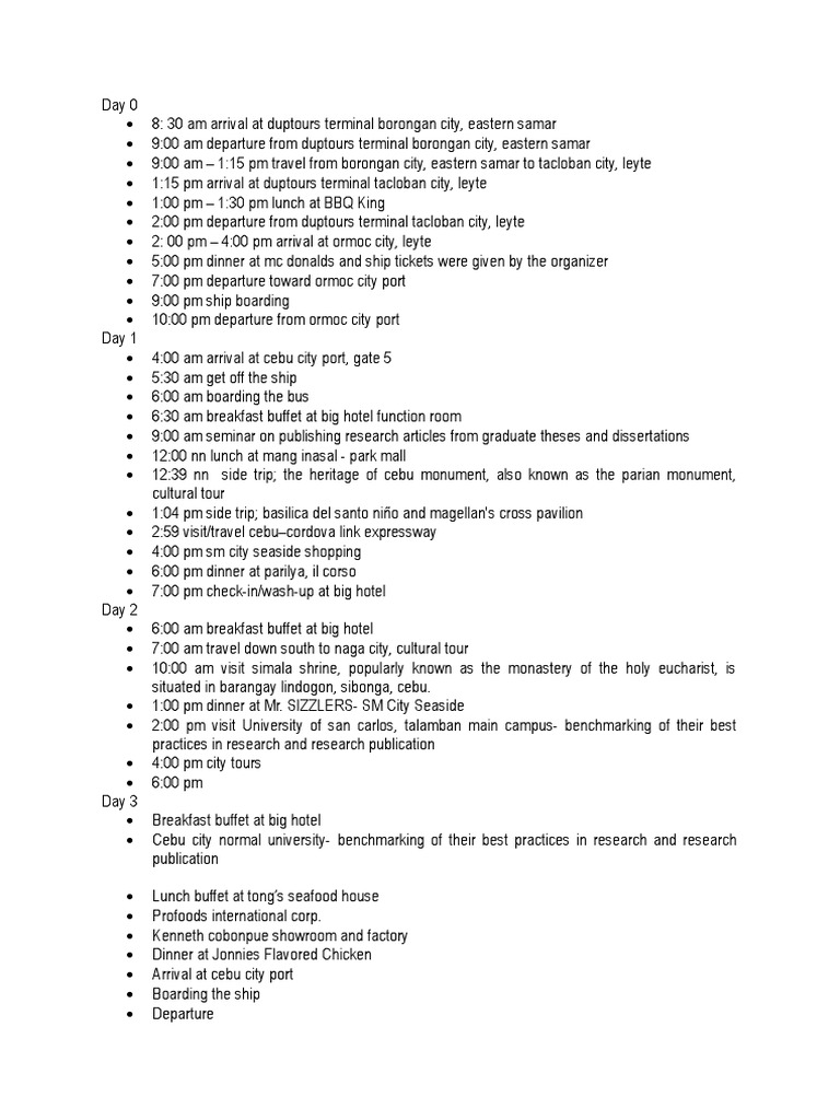 REFLECTIVE JOURNAL-EDUC. TOUR CEBU 2023 | PDF