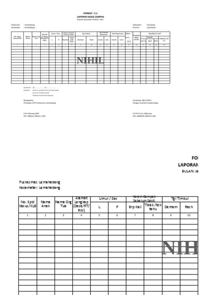 A. Format C1-Campak | PDF